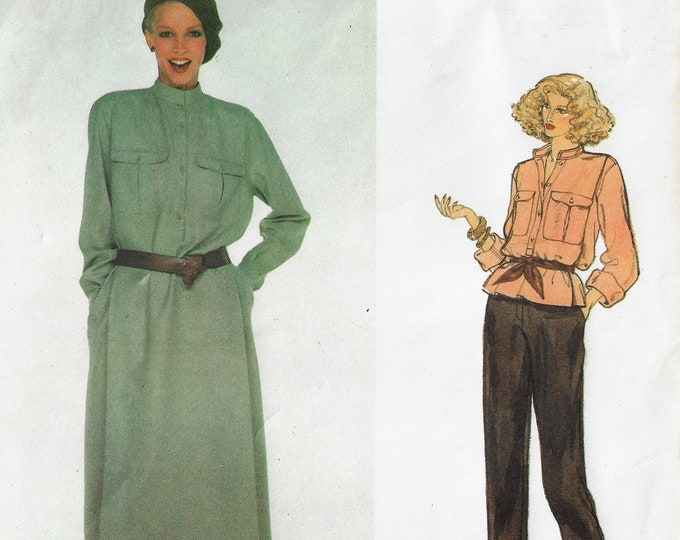 70s Gianni Versace Womens Boho Dress or Tunic & Pants Vogue Sewing ...