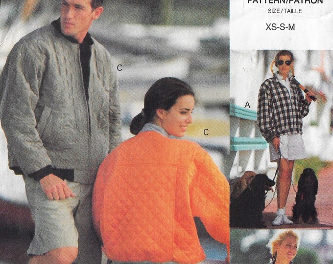 90s Unisex Jacket Mens or Womens Bomber Style Jacket Vogue Sewing ...