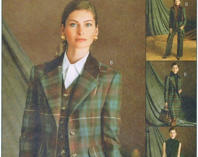 Womens Lined Jacket, Vest, Pants & Skirt Mccalls Sewing Pattern 4125 ...