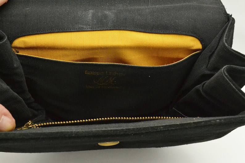 Vintage MM Morris Moskowitz Black Suede Handbag Genuine Leather - Etsy