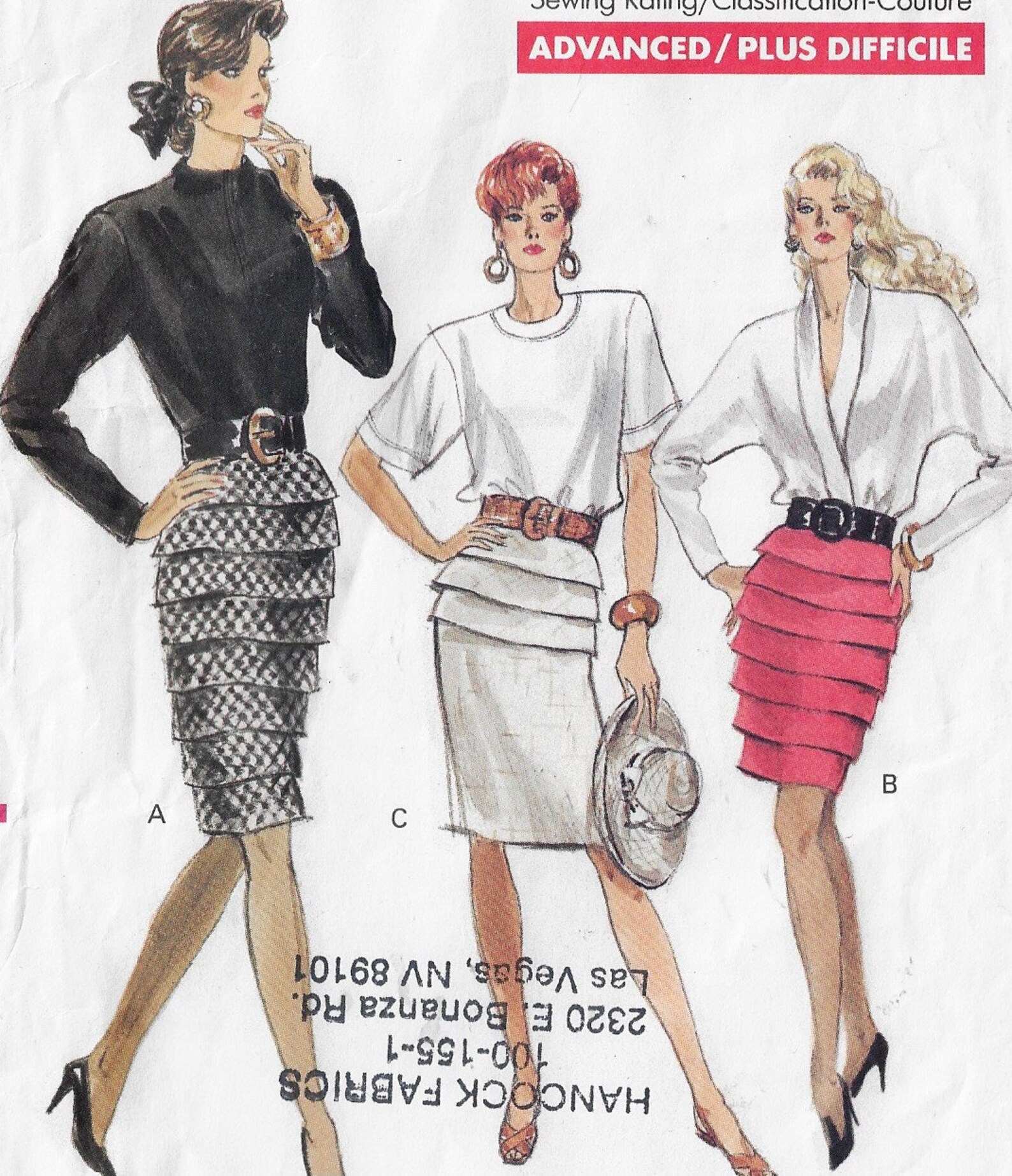 1980s Womens Unusual Tiered Pencil Skirt With Variations Vogue - Etsy