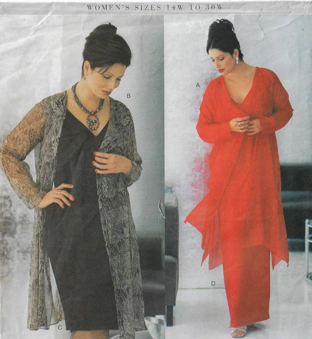 Tom and Linda Platt Womens Evening Gown & Jacket Plus Size Vogue Sewing ...