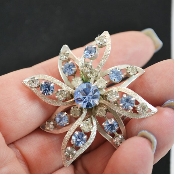 Blue Rhinestone Pin - Etsy