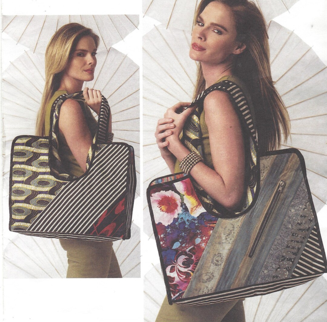 Koos Van Den Akker Womens Patchwork Tote Bag OOP Vogue Sewing Pattern ...