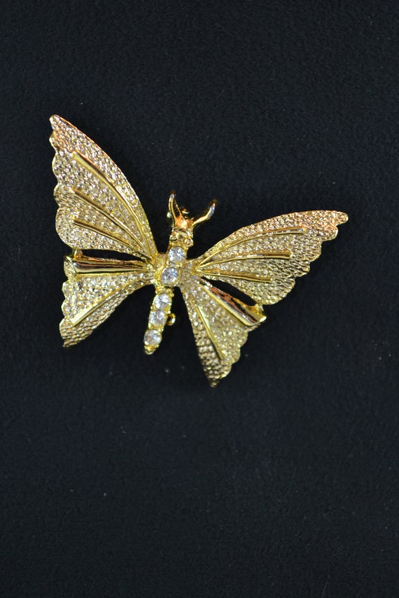 Vintage 80s Gerry's Sparkling Butterfly Brooch Great Lapel - Etsy