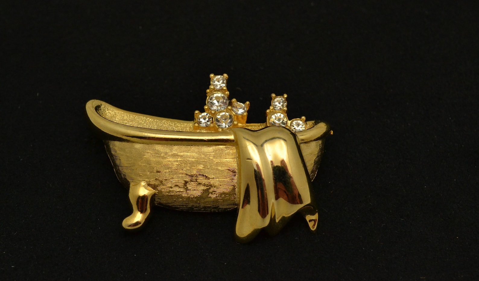 Vintage Bubble Bath Pin Marked Pisciatelli Gold Tone Metal | Etsy