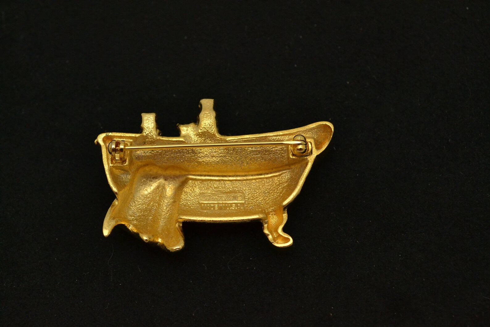 Vintage Bubble Bath Pin Marked Pisciatelli Gold Tone Metal - Etsy