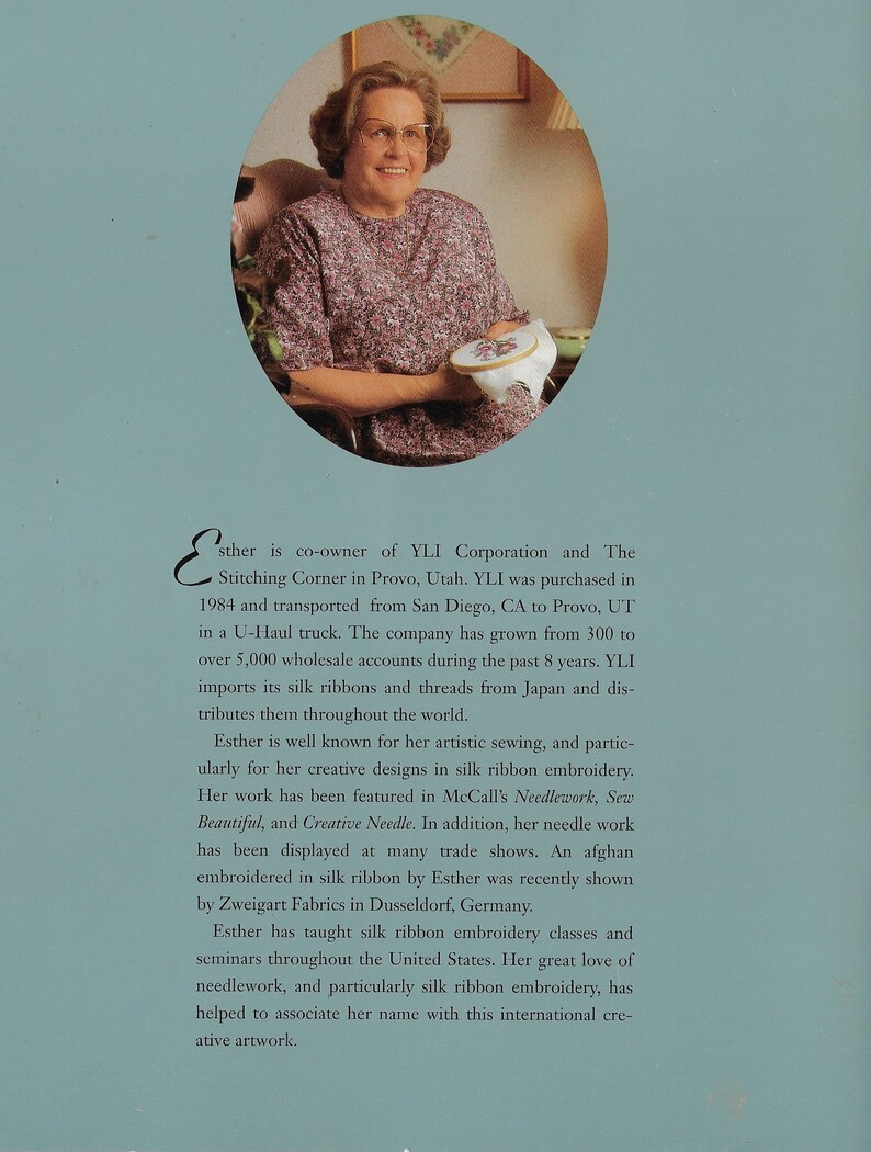 90s Esther's Silk Ribbon Embroidery Booklet by Esther - Etsy