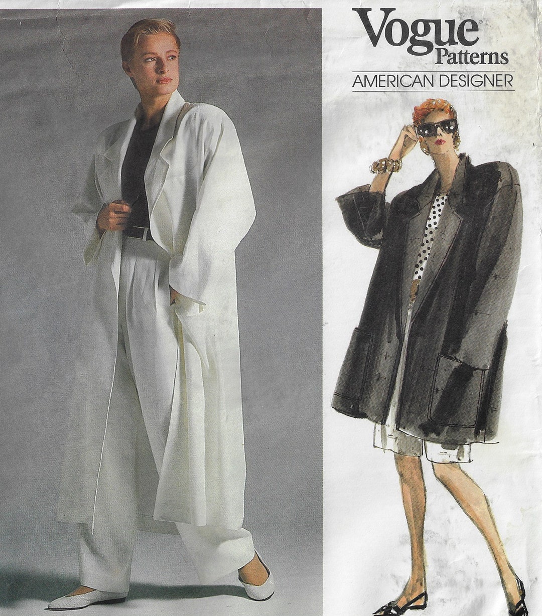80s Anne Klein Womens Swing Coat in 2 Lengths, Shorts, Pants & Top ...