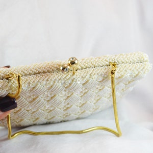 Vintage Goldco White Beaded Handbag Made in Hong Kong Convertible ...
