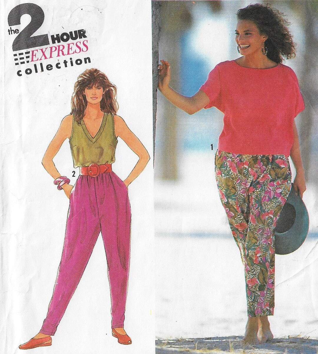 90s Womens Zouave Pants, Top and Tank Top Simplicity Sewing Pattern ...