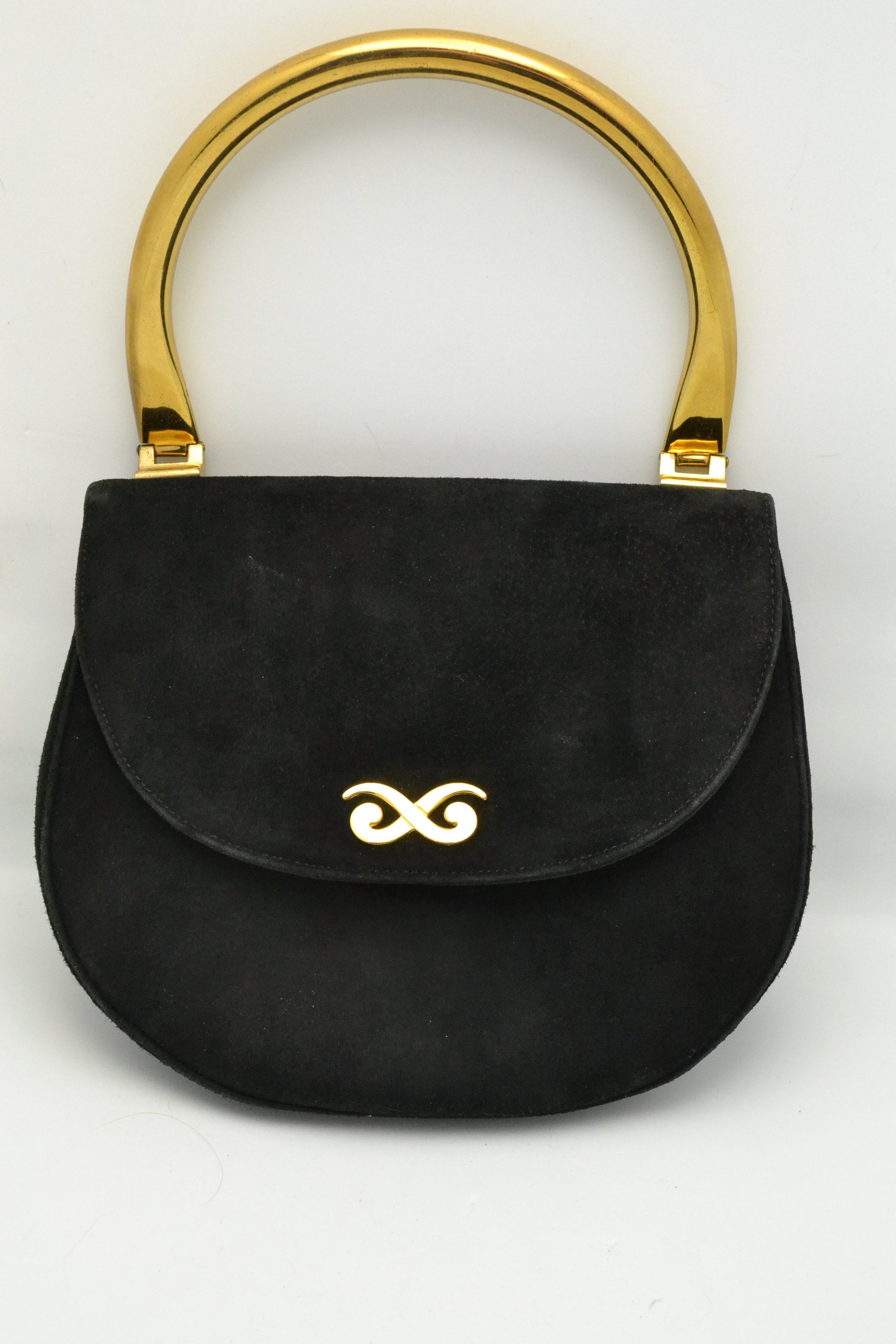 Vintage MM Morris Moskowitz Black Suede Handbag Genuine - Etsy