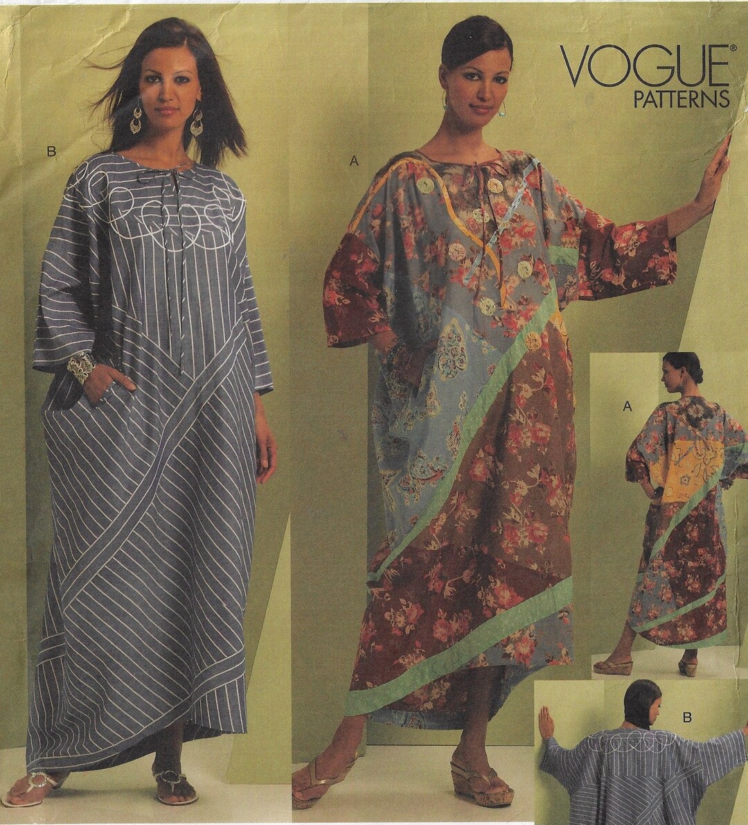 Koos Van Den Akker Womens Caftan With Variations OOP Vogue Sewing ...
