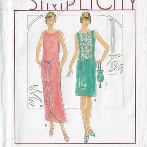1920's Flapper Style Evening Gown & Purse Simplicity Sewing Pattern ...