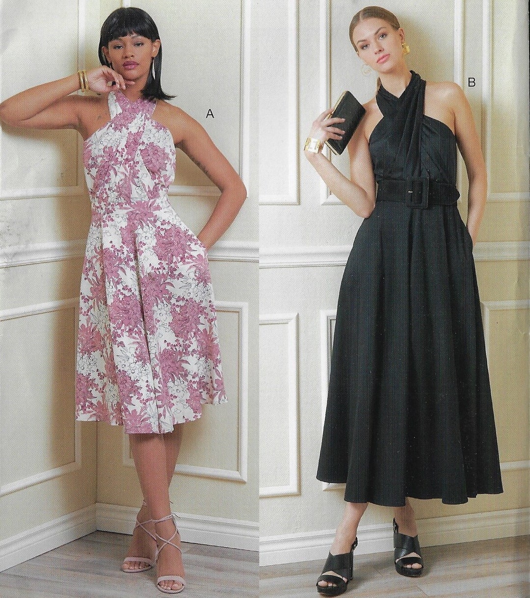 Criss Cross Halter Dress With Variations Vogue Sewing Pattern - Etsy