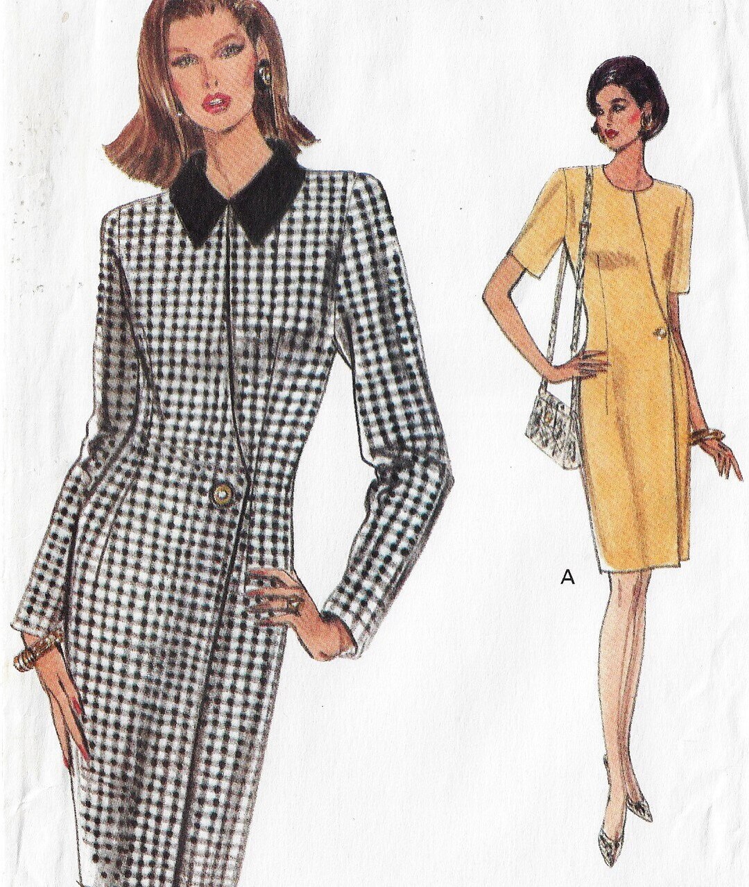 90s Wrap Dress With Variations Vogue Sewing Pattern 8438 Size 12 14 16 ...