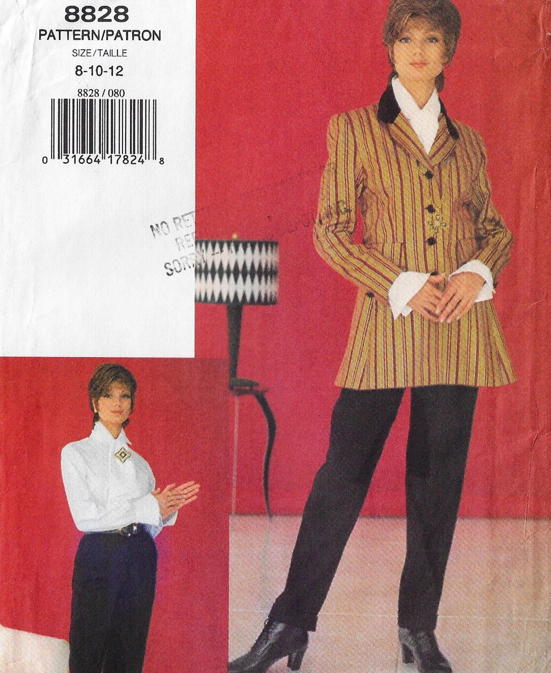 90s Riding Jacket, Shirt, Tie & Jodhpurs Style Pants Vogue Sewing ...