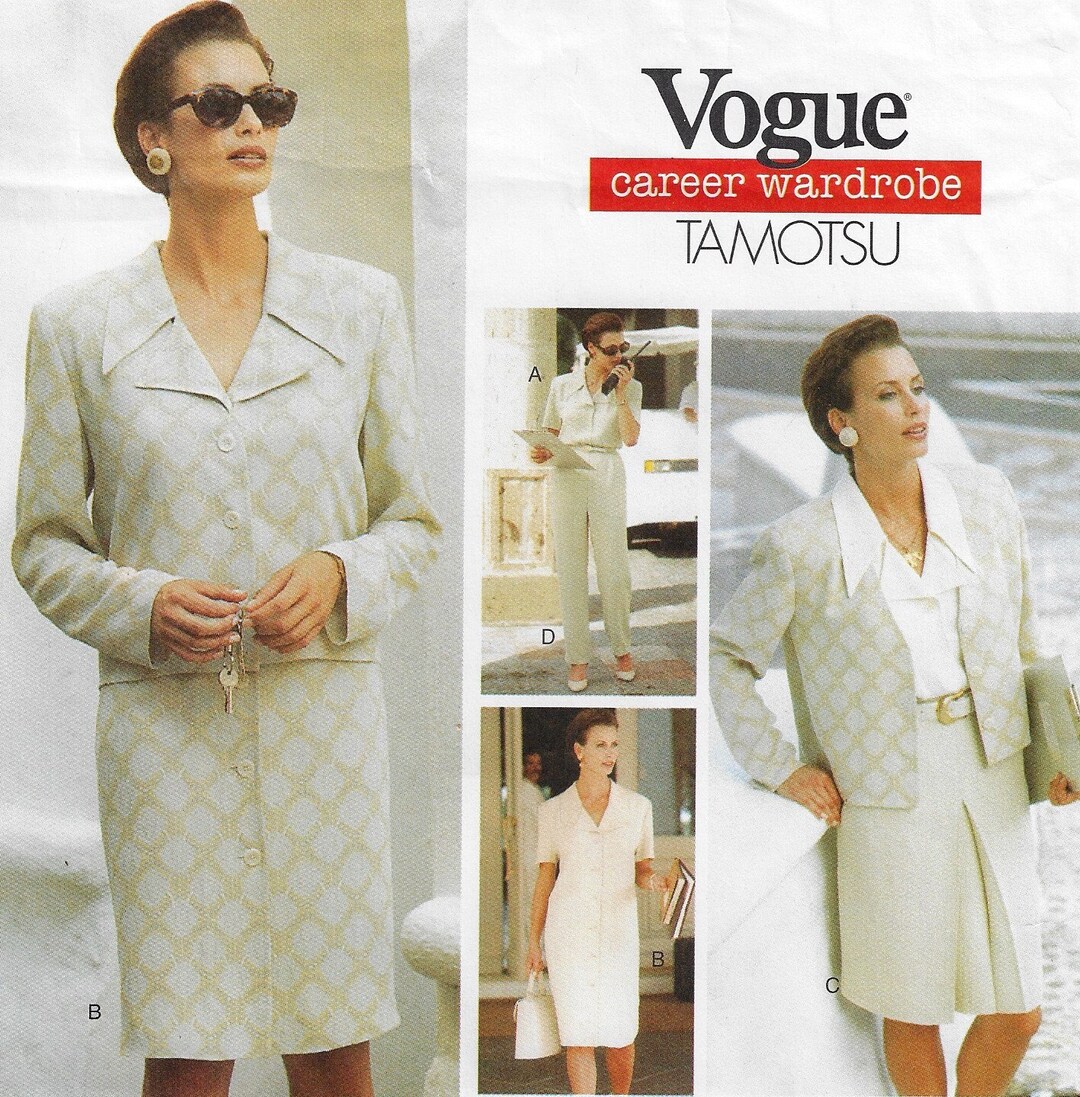 90s Tamotsu Womens Jacket, Dress, Top, Skirt & Pants Vogue Sewing ...