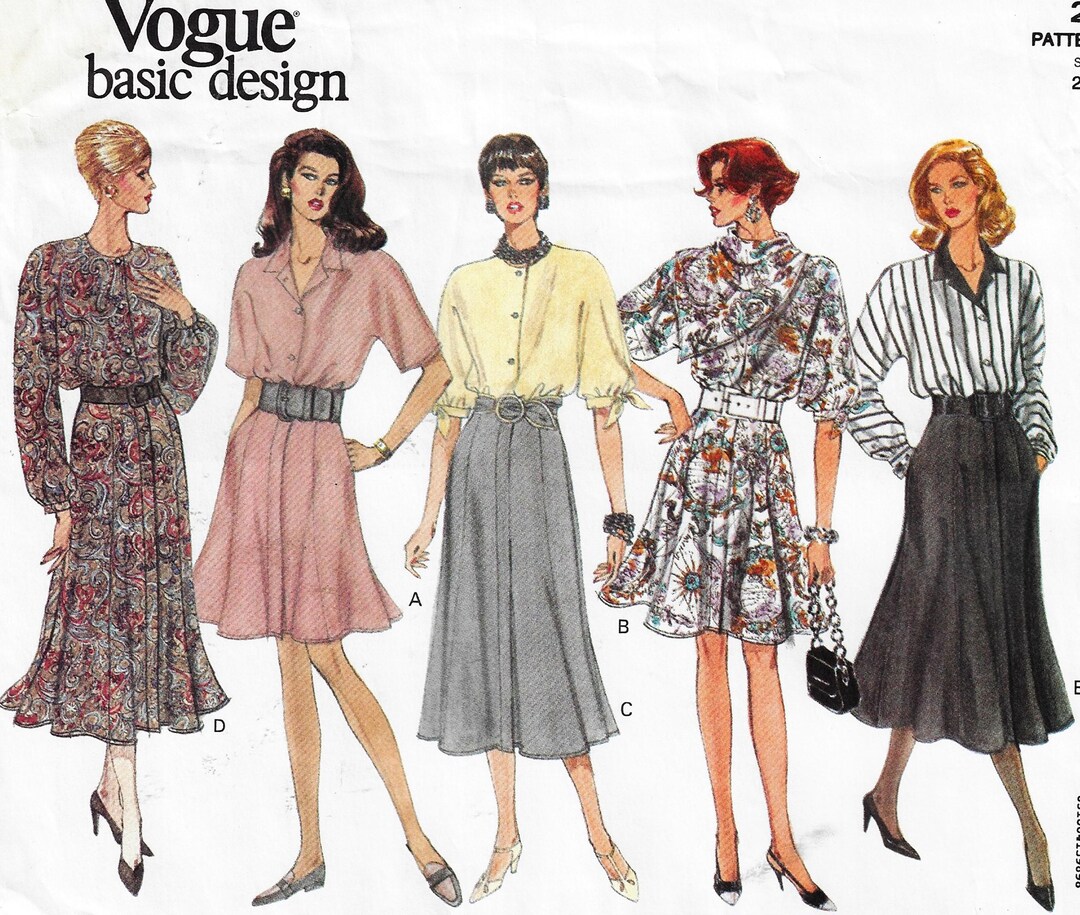 90s Button Front Dress Vogue Sewing Pattern 2944 Size 20 22 24 FF - Etsy