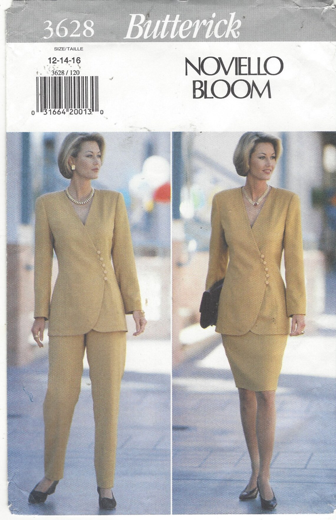90s Butterick Sewing Pattern 3628 Noviello Bloom Womens Wrap - Etsy