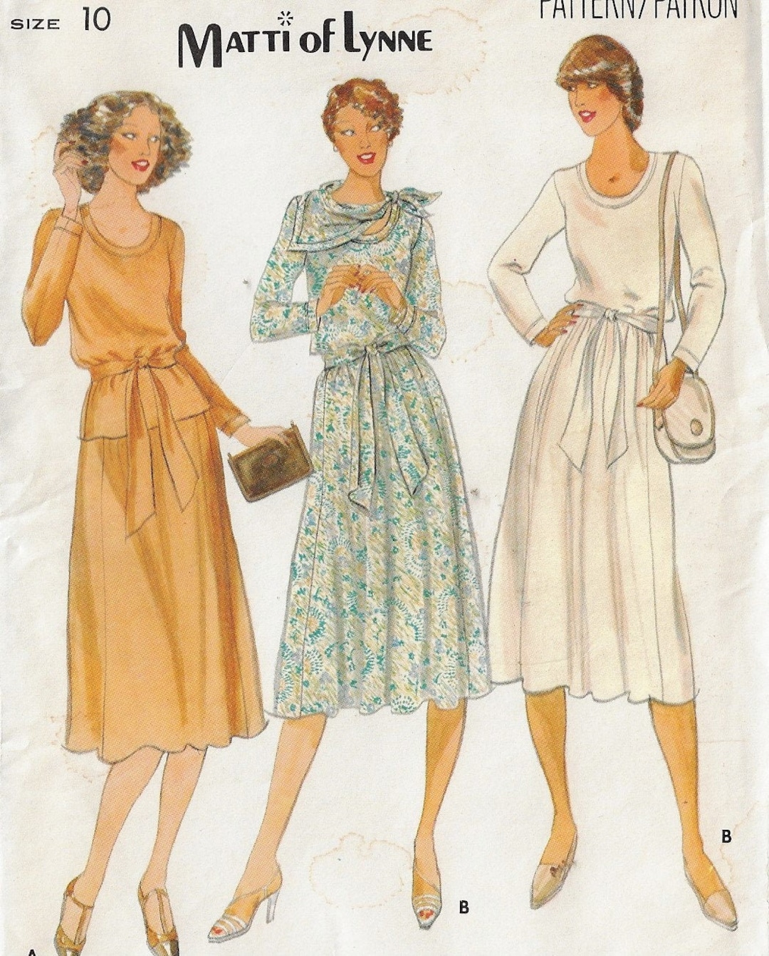 1970s Matti of Lynne Womens Knit Dress or Top & Skirt With Belt ...