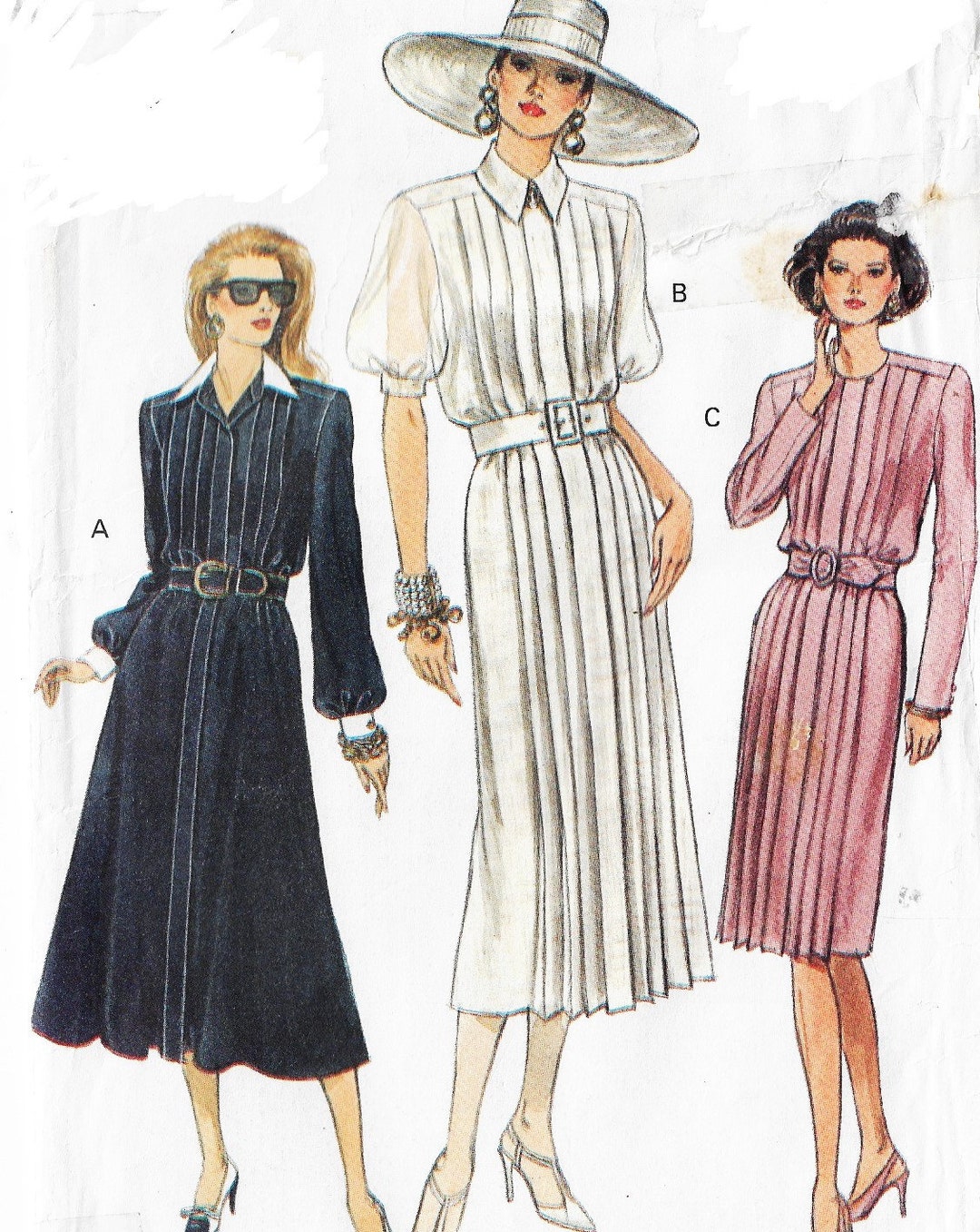 90s Vogue Sewing Pattern 8880 Womens Garden Party Dress With Front ...