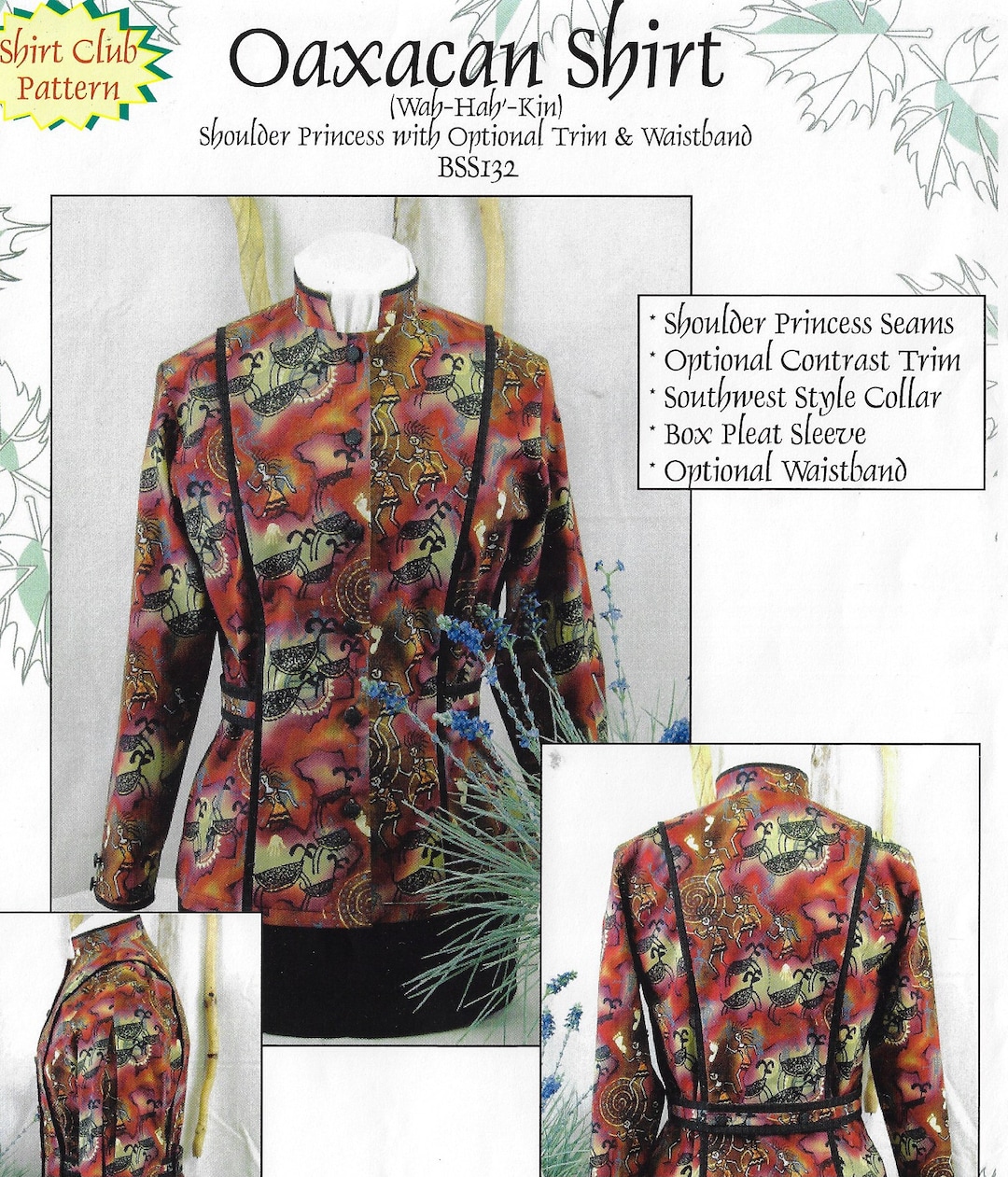 Womens Oaxacan Shirt Shoulder Princess Seams Brensan Studios Sewing ...