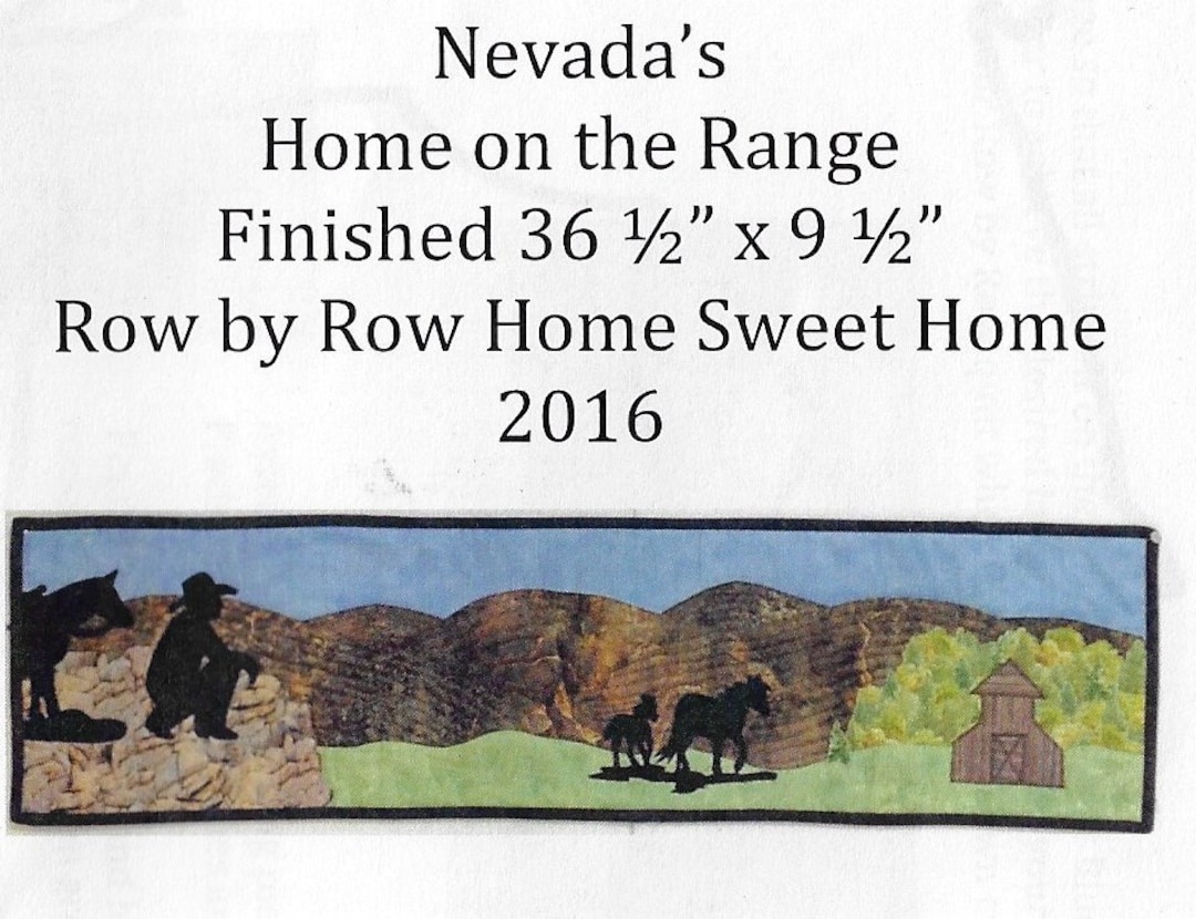 Wall Quilt Kit Home on the Range by A Stitch of Country 9 1/2" X 36 1/2 ...