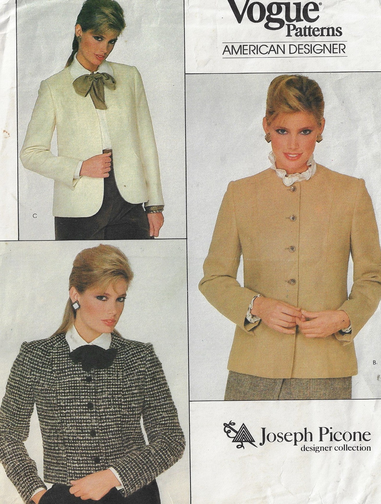 1980s Joseph Picone Womens Tailored Jacket in 2 Lengths Vogue - Etsy