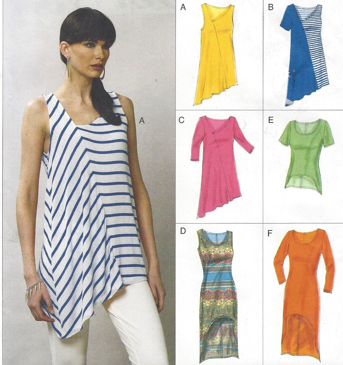 Womens Asymmetrical Tops Tunics or Dress Stretch Knits Only - Etsy