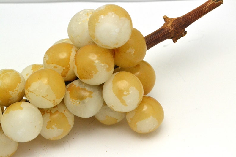 Mid Century Modern Alabaster Grape Bunch Warm Golden Color Made in ...