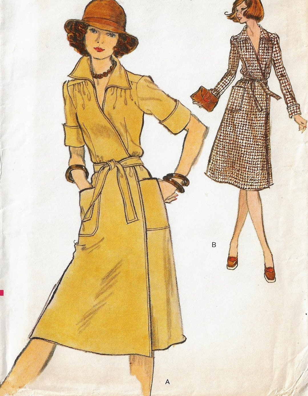 70s Womens Wrap Dress With Variations Vogue Sewing Pattern 9403 Size 14 Bust 36 FF - Etsy