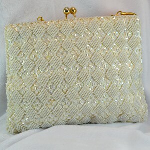 Vintage Goldco White Beaded Handbag Made in Hong Kong Convertible ...