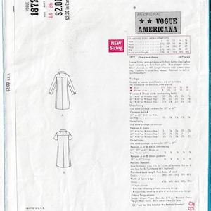 1960s Chuck Howard Mod Dress Vogue Sewing Pattern 1872 Size 14 Bust 36 ...