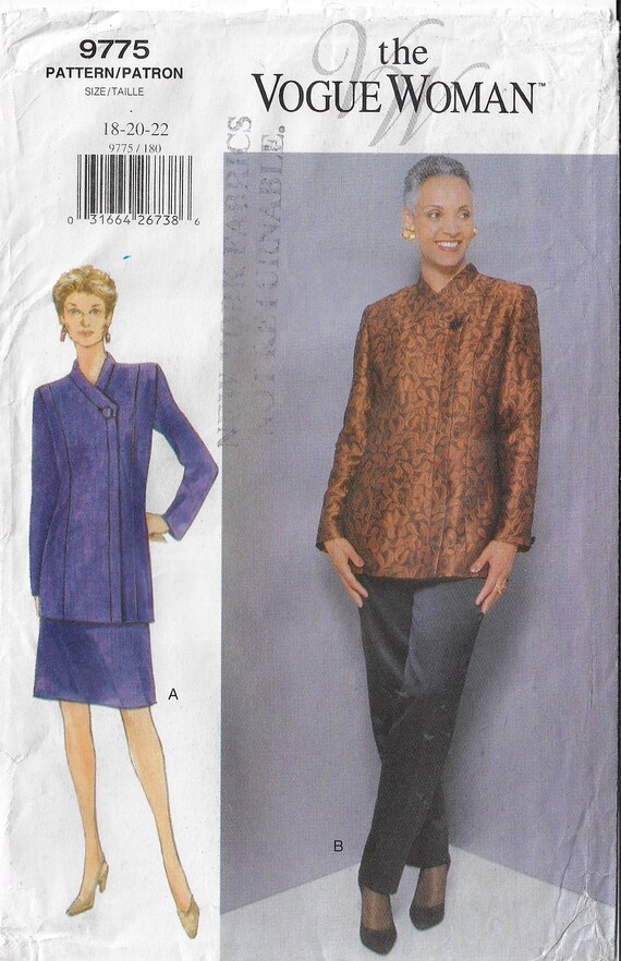 Vogue 9775 Skirt & Pants Uncut Pattern Jacket Sewing & Needlecraft Kits ...