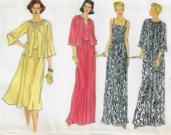 1980s Butterick Sewing Pattern 6202 Marilyn Monroe Womens Evening Gown Halter Style 2 Lengths ...
