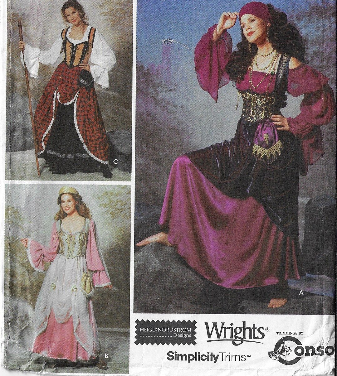 OOP Simplicity Sewing Pattern 9966 Womens Costume Pirate Wench, Peasant ...