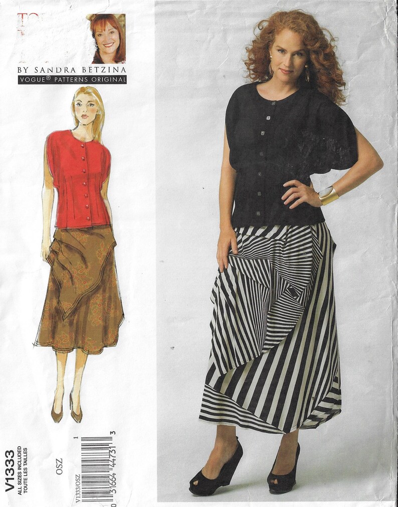Vogue Sewing Pattern V1333 Sandra Betzina Womens Batwing | Etsy