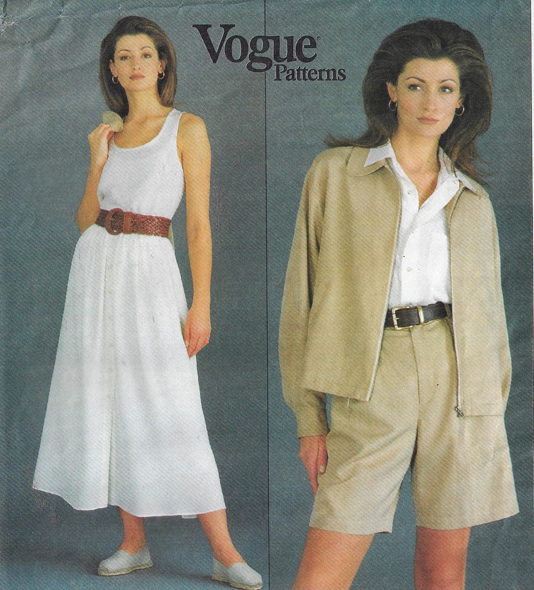 90s Go Silk Jacket, Skirt & Shorts Vogue Sewing Pattern 1088 Size 18 20 ...