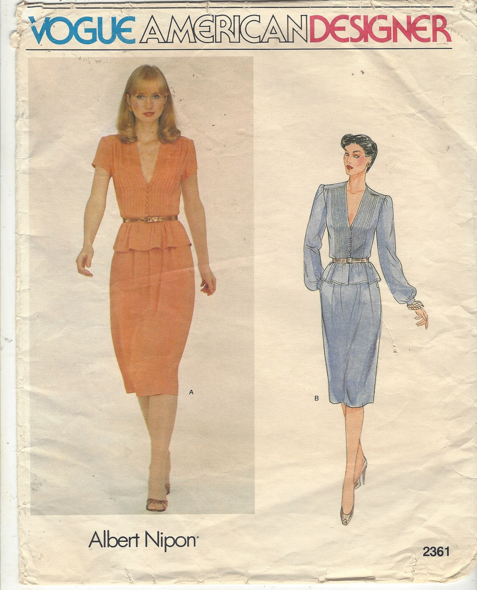 1970s Vogue Sewing Pattern 2361 Albert Nipon Womens Pintucked | Etsy