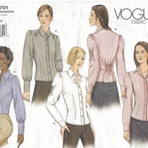 Womens Set of Blouses Vogue Sewing Pattern 2701 Size 12 14 16 Bust 34 ...