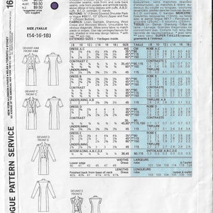 80s Womens Princess Seam Dress With Sleeve Variations Vogue Sewing ...