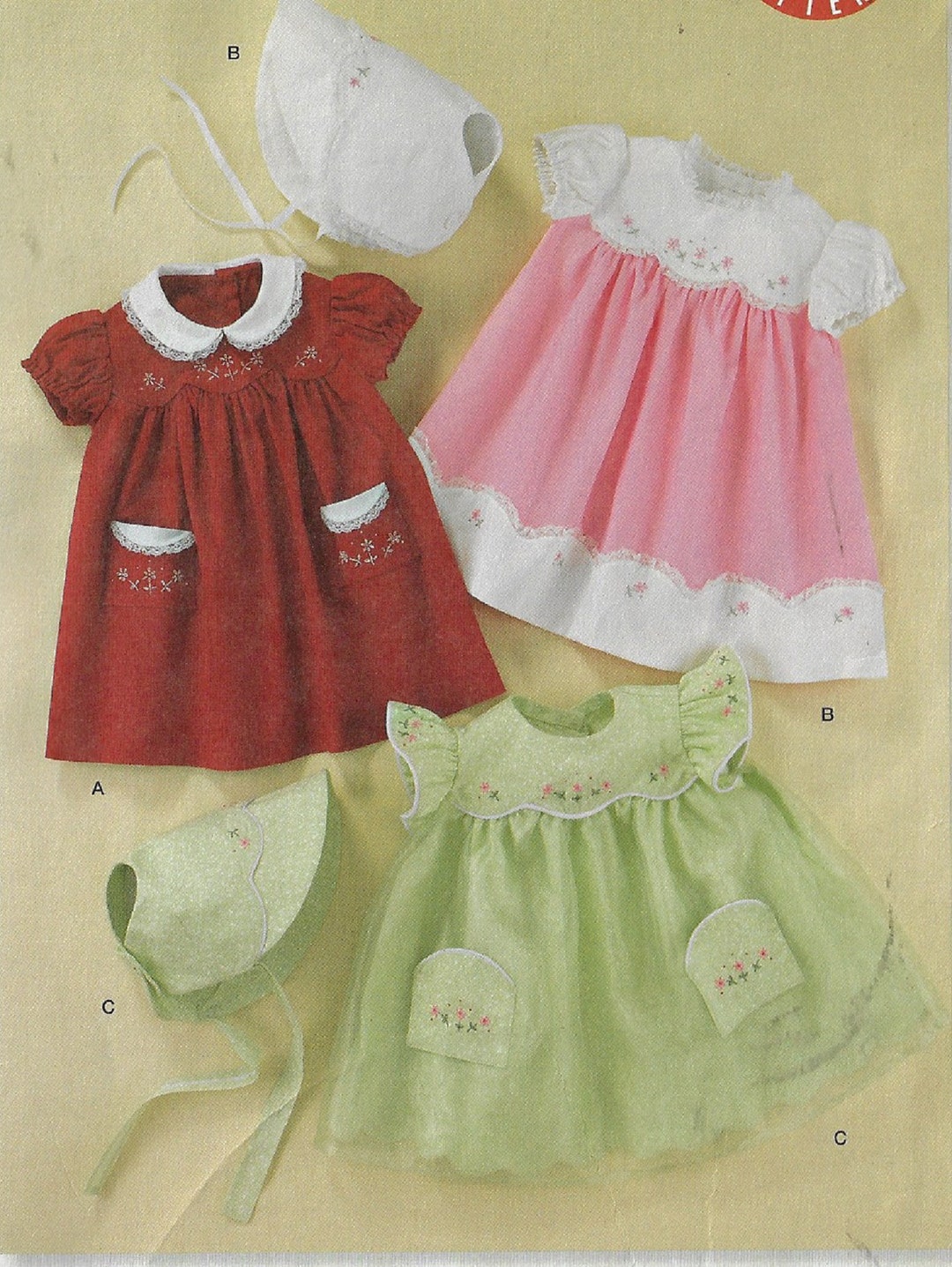 50s Babies Dress & Bonnet With Embroidery Designed by Teri Simplicity ...