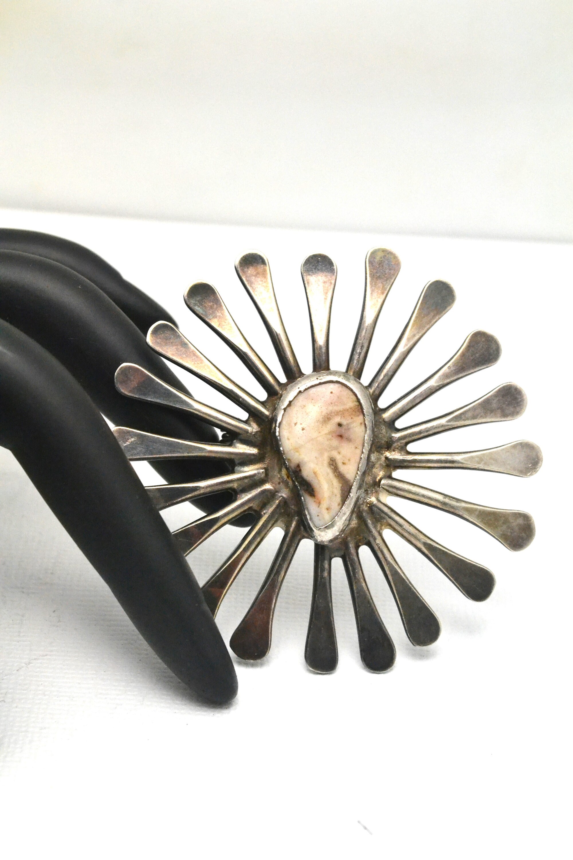 Vintage Jacob Hull Silver Plate and Agate Brooch Danish Artist for B ...