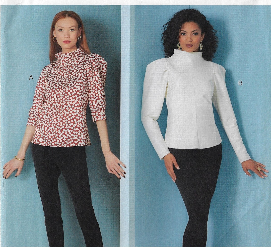 Womens Funnel Neckline Top With Cup Size Adjustments Vogue Sewing ...