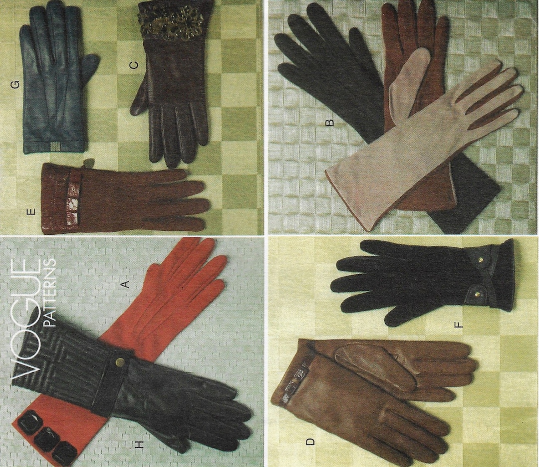 DIY Womens Gloves in 8 Styles & Variations Vogue Sewing Pattern V8608 ...