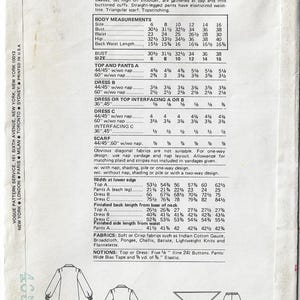 1970s Boho Hippie Dress or Tunic & Pants Vogue Sewing Pattern 9239 Size ...