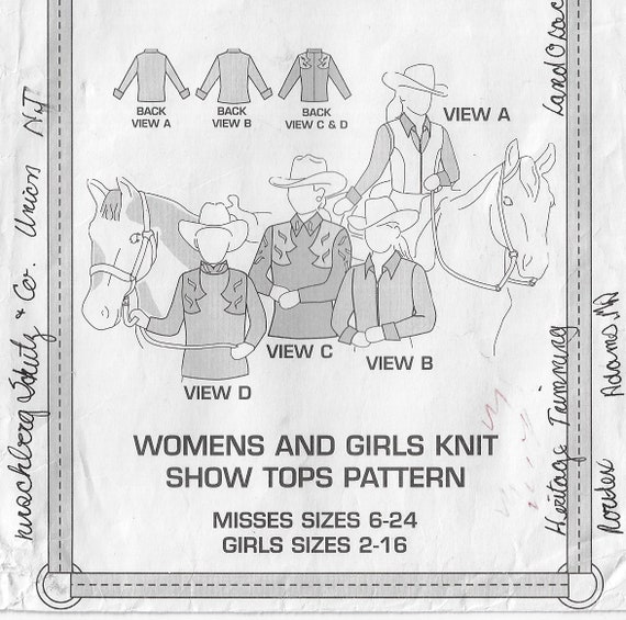 Suitability Equestrian Sewing Pattern 3820 Womens & Girls Knit - Etsy