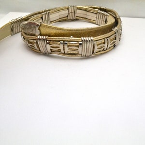 Vintage Gold and Silver Tone Belt ROC Made in Taiwan Ornate Scrolled ...