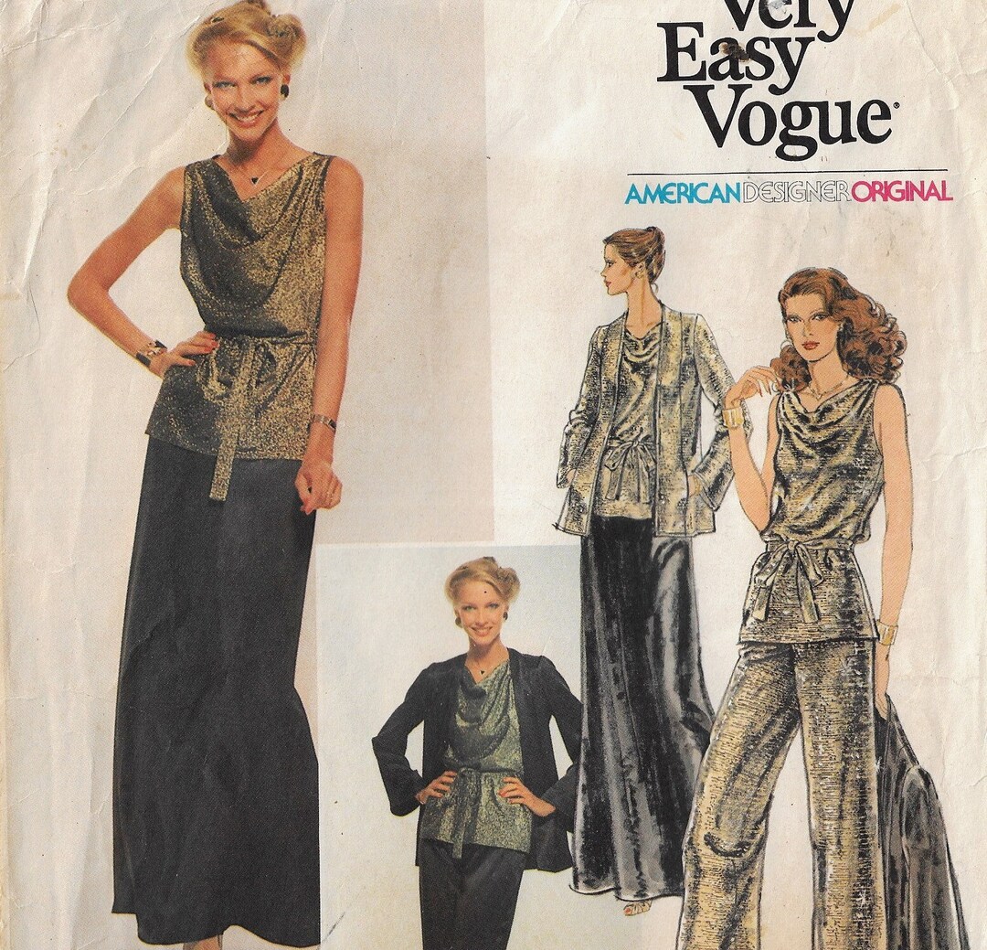 1970s Edith Head Womens Disco Jacket, Blouse, Skirt and Pants Vogue ...